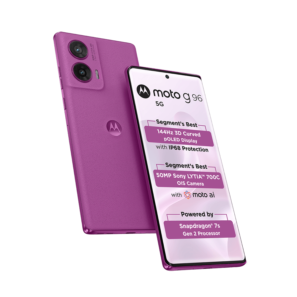 Motorola Phone with a 144Hz 3D Curved pOLED display | moto g96 5G ...